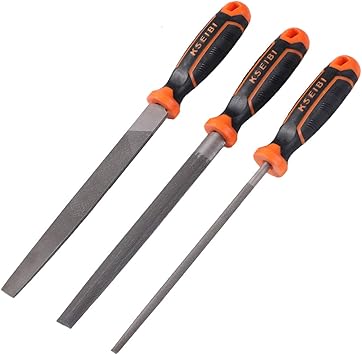 KSEIBI 311485 Metal File Set, 3Pcs Kit, High Carbon Steel Blade W Soft ...