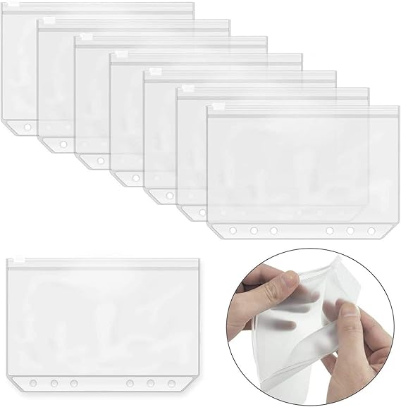 Fyess 30 Stück 6 Löcher A6 Größe Binder Taschen Kunststoff Binder ...