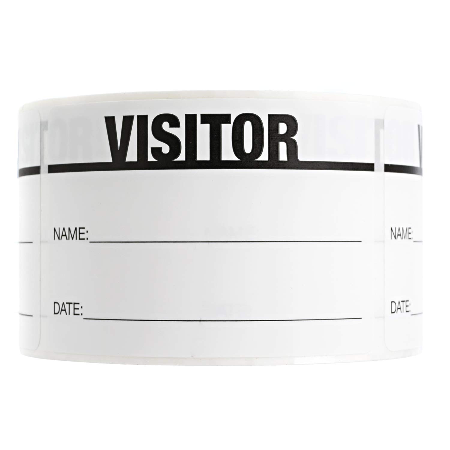 Snapklik.com : Black On White Visitor Pass / 500 Classic ID Labels ...