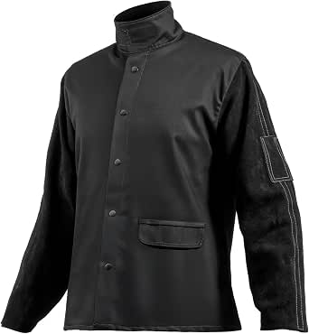 Amazon.com: VEVOR Flame Resistant Welding Jacket, Heavy Duty Split ...