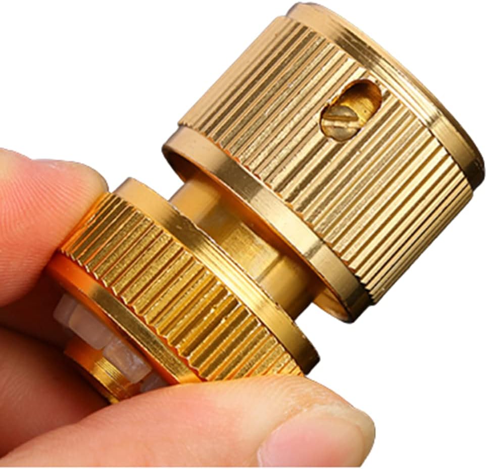 1 Pack Brass Double Male Hose Connector and 2 Pack Hose End Quick ...