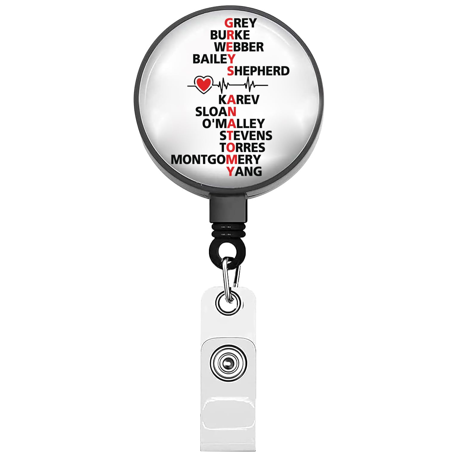 Amazon.com : BEKECH Grey Doctor TV Show Retractable Badge Holder Grey ...