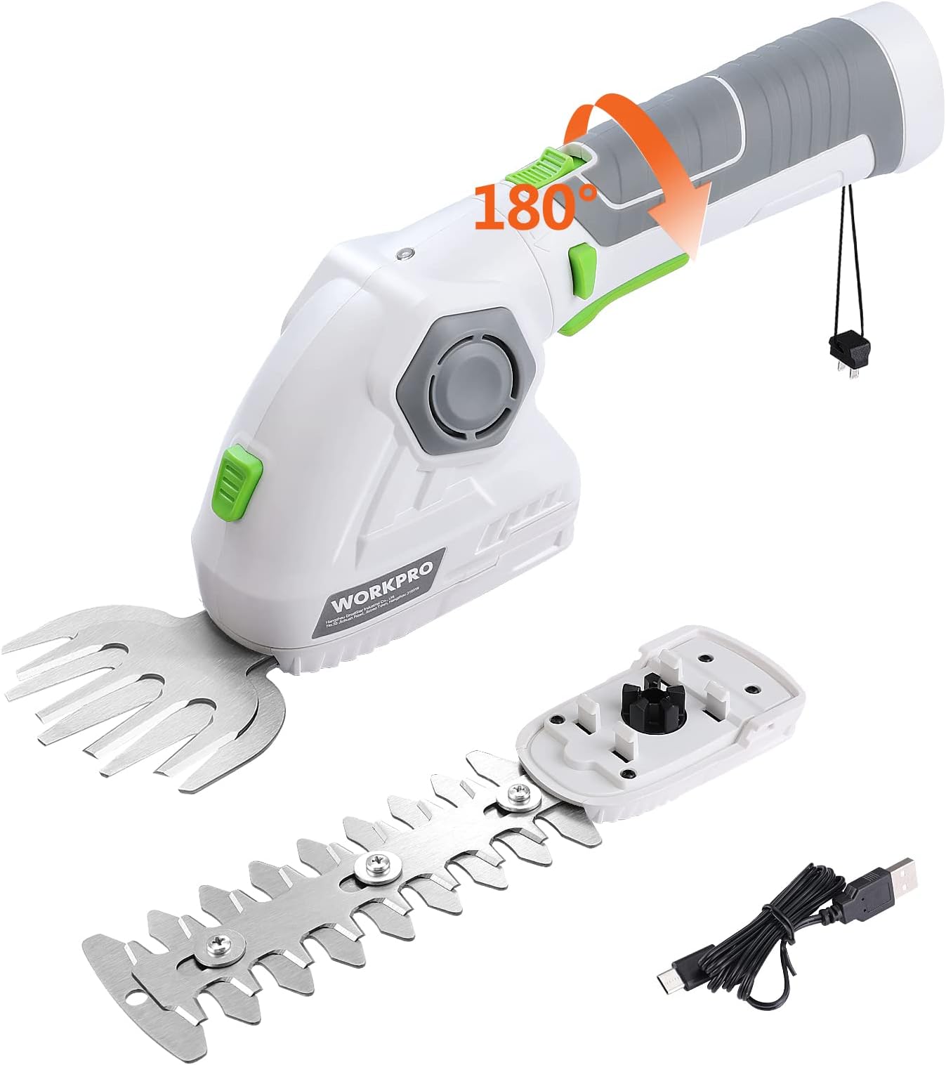 Amazon.com : WORKPRO Cordless Grass Shear & Shrubbery Trimmer - 2 in 1 Handheld Hedge Trimmer 7 ...