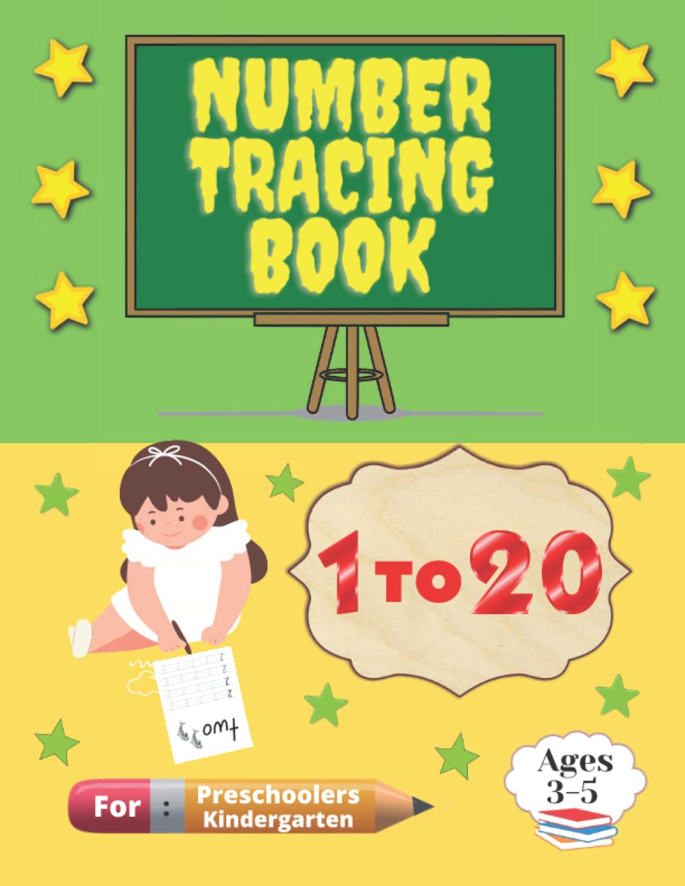 Number Tracing Book For Kids Ages 3-5: Tracing Numbers From (1 to 20 ...