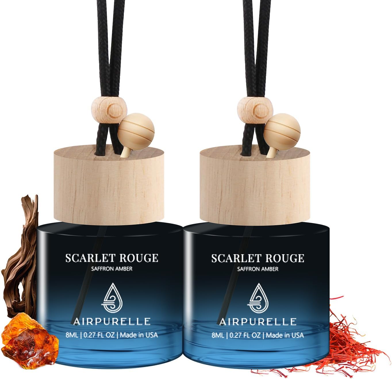 Amazon.com: Car Air Freshener Hanging 2 Pack Diffuser - Amber Vanilla Fragrance Oil Air Diffuser ...