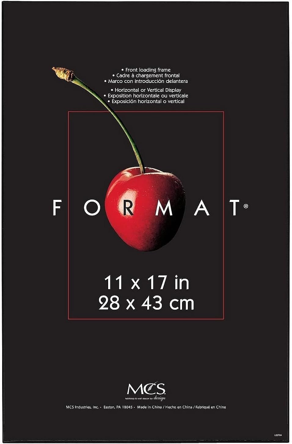 Amazon.com - MCS Plastic Format Frame for a 11" x 17" Photograph, Color ...