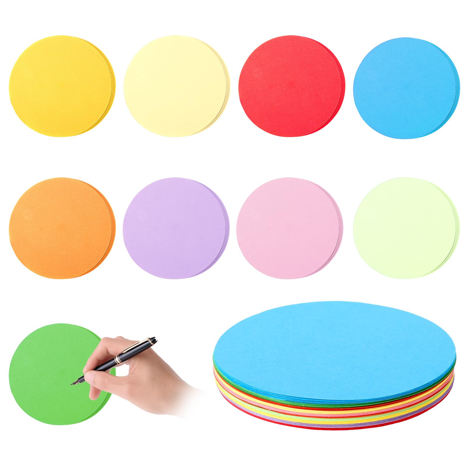 108 Pcs Round Cutouts 10cm Paper Circles Assorted Color Round Cut Outs ...