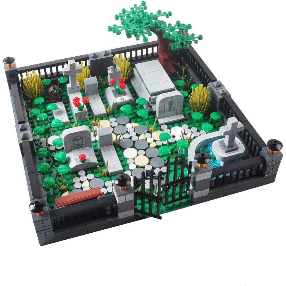 Amazon.com: BAENRCY Halloween Haunted Mini Bricks Toys Set Cemetery Set ...