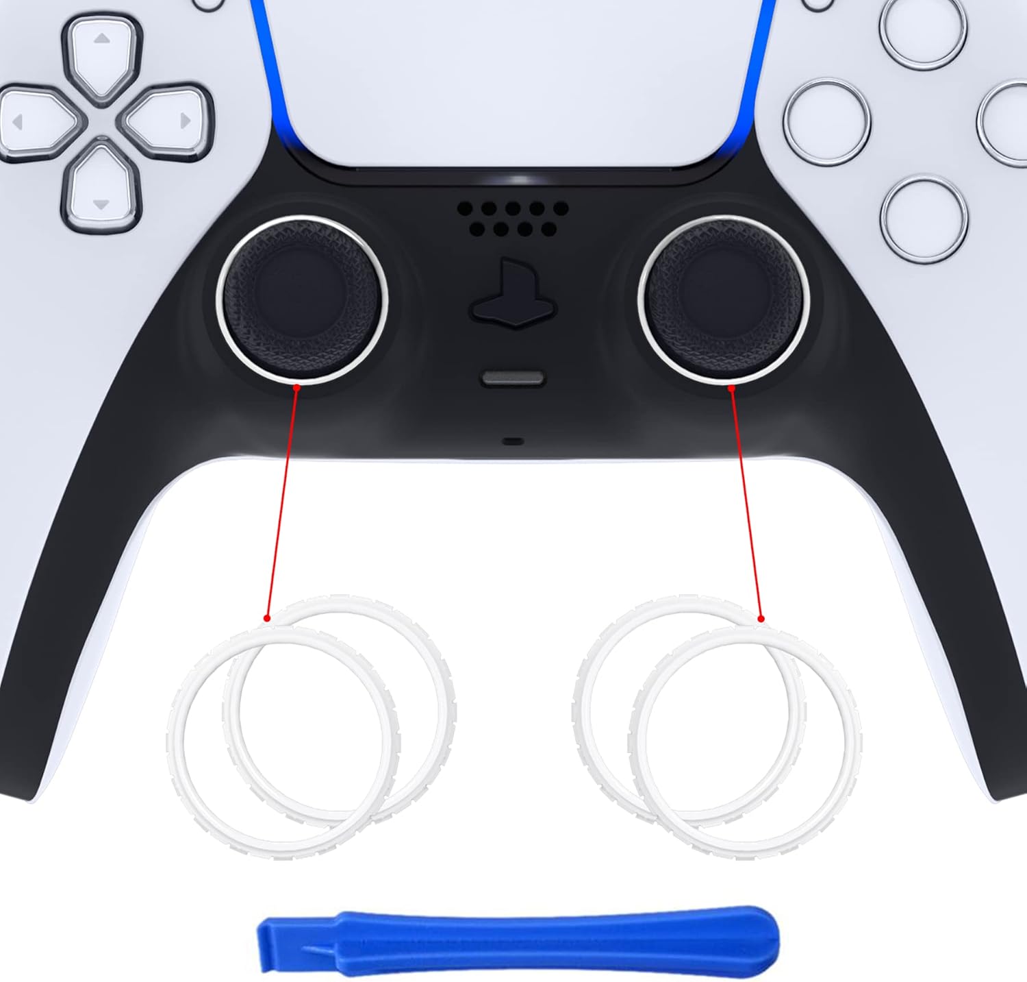 Amazon.com: eXtremeRate White Replacement Accessories for PS5 ...