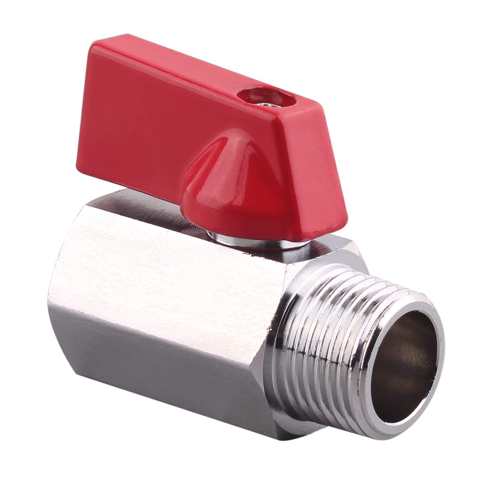 Snapklik.com : DERNORD Brass Mini Ball Valve NPT Thread, Shut-Off Valve ...