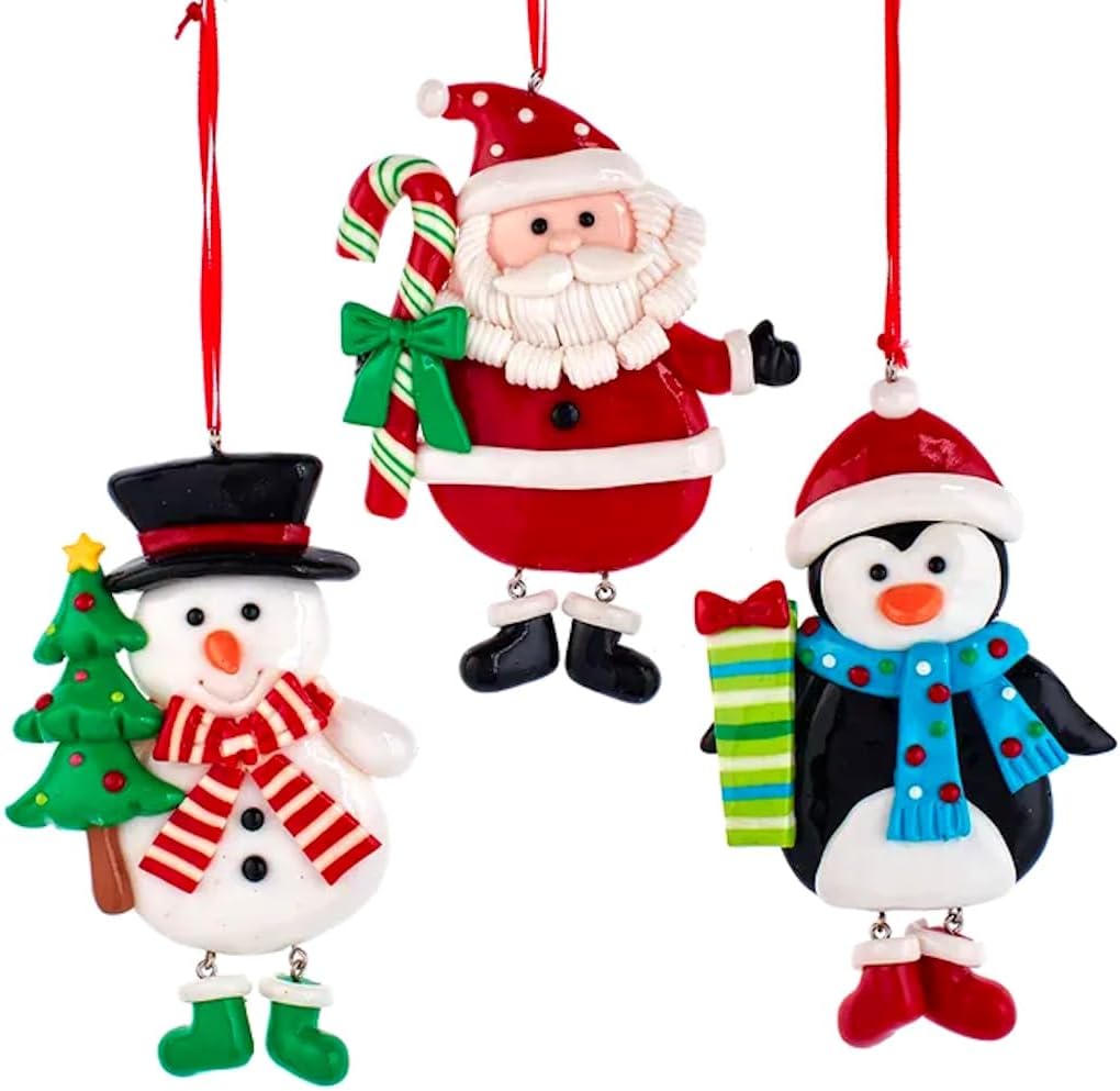 Amazon.com: The Bridge Collection 4.5" Santa, Snowman, Penguin ...