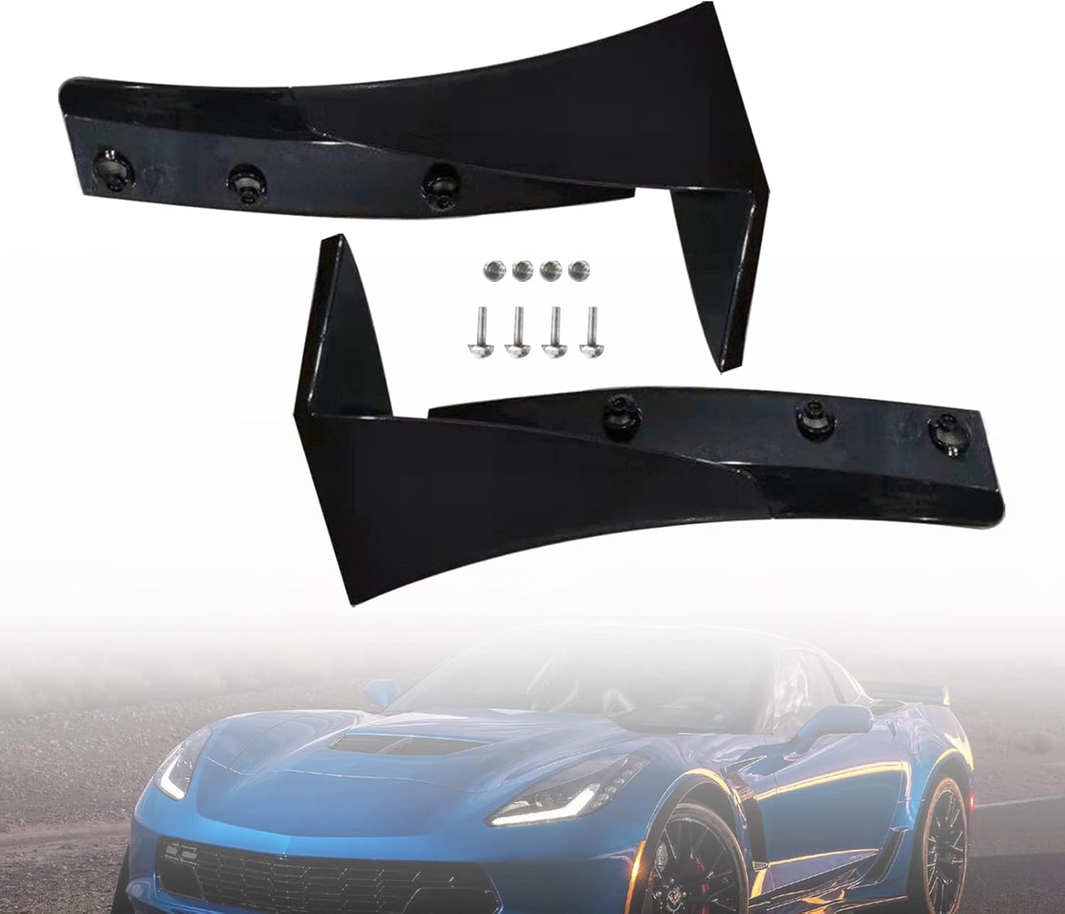 Amazon.com: Pair(2) Front Bumper Lower Splitter Extension Winglets for ...
