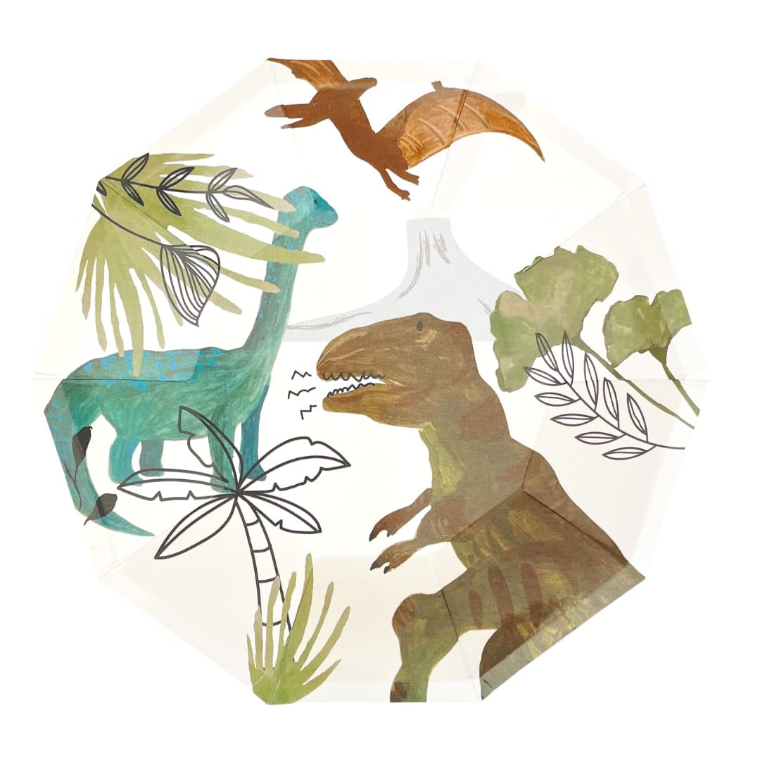 Amazon.com: Dinosaur Plates (Pack of 8) | Dinosaur Birthday Party ...