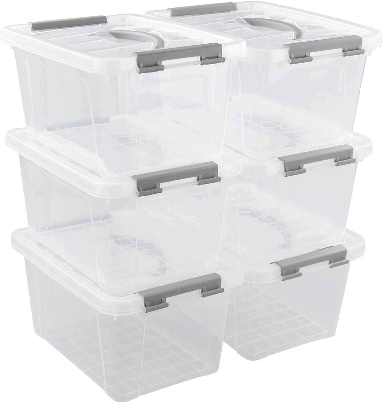 Jandson Plastic Latch Storage Box 10 L, 4 Packs, Clear : Amazon.co.uk ...