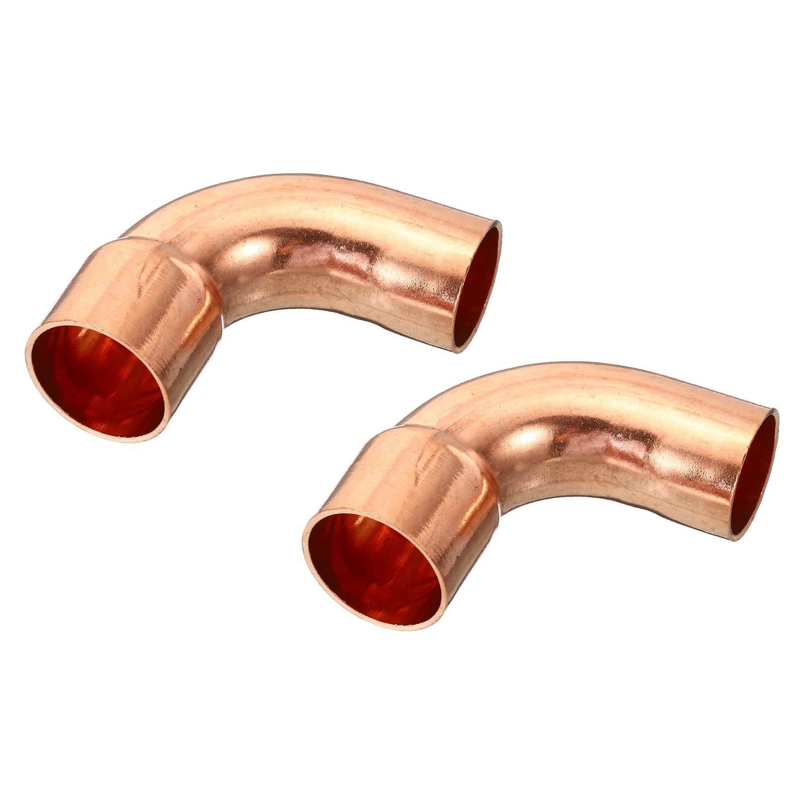 PATIKIL 1 Inch ID Elbow Copper Pipe Fitting, 2 Pack 90 Degree Short ...