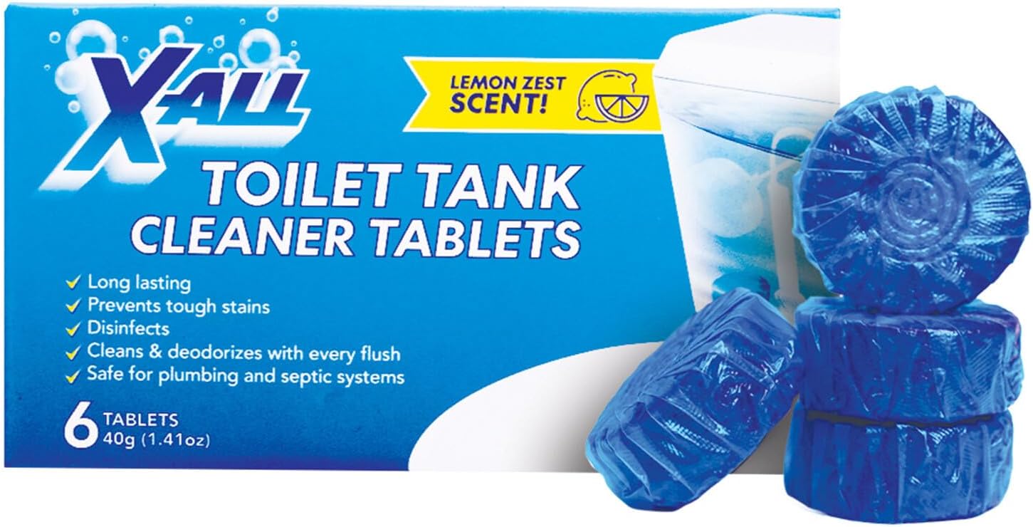 Amazon.com: X-ALL Blue Toilet Tank Cleaner Tablets – Heavy-Duty Toilet ...