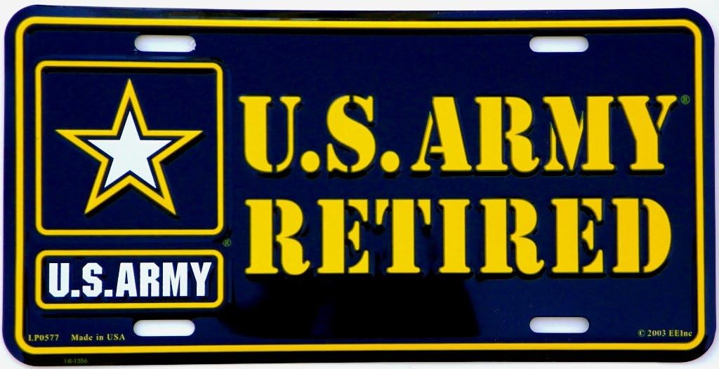 Amazon.com: U.S. Army Retired License Plate : Automotive
