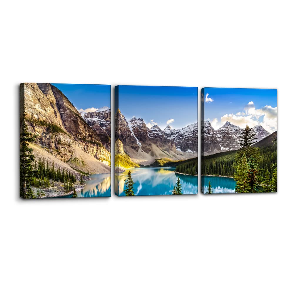 Amazon.com: 3 Pieces Colorado Framed Wall Art Snow Mountain and Lake ...