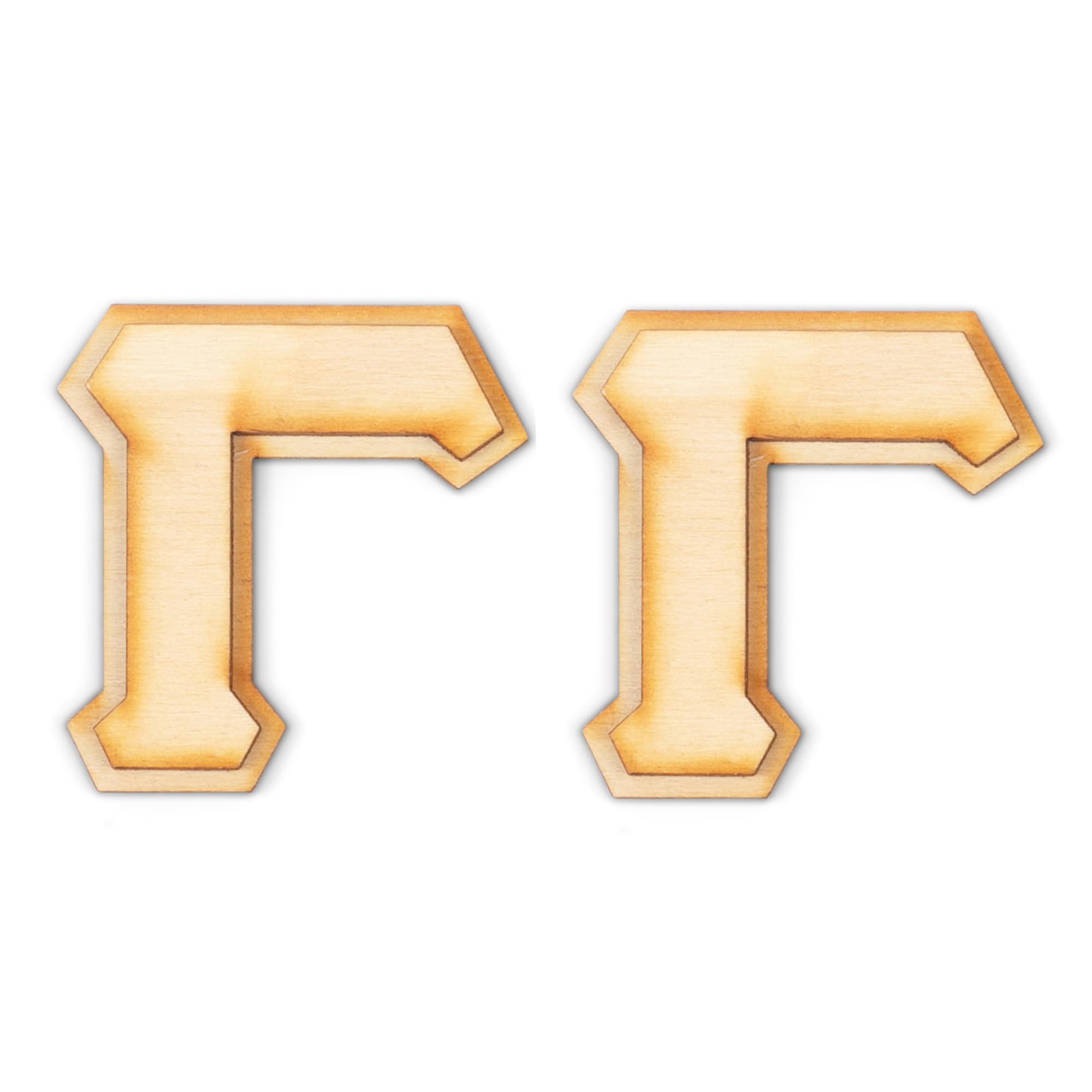 Amazon.com: 2 Pack Official Greek Wooden Letters for Crafts, Gamma ...