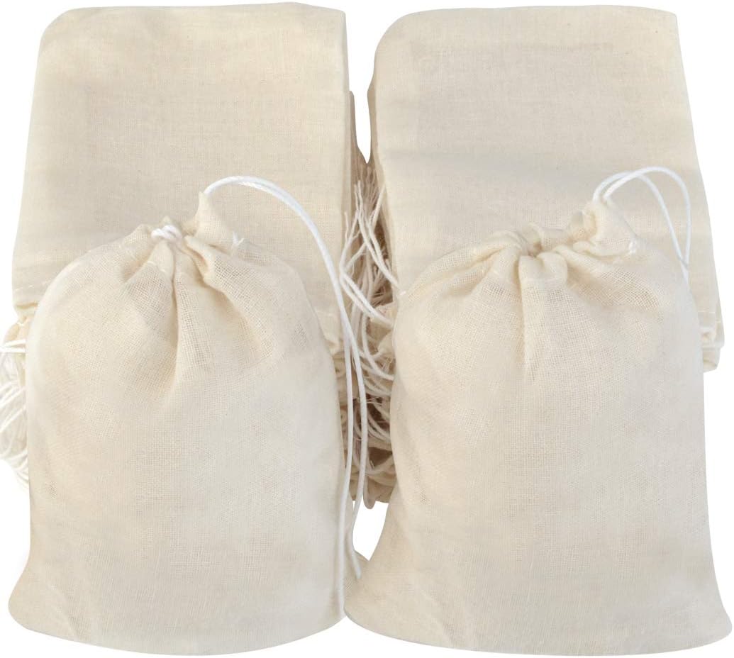 Amazon.com: Tayfremn Cotton Drawstring Bags, Reusable Muslin Bag ...
