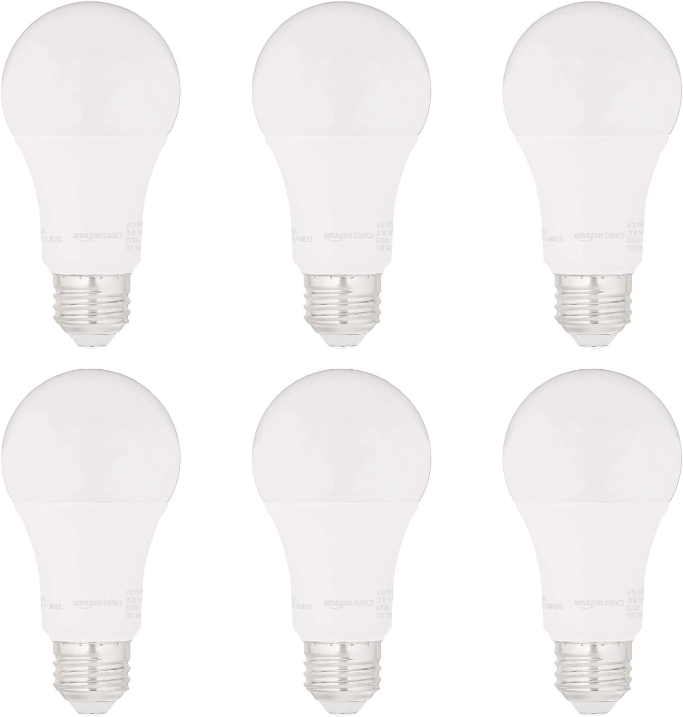Amazon Basics 75W Equivalent, Daylight, Dimmable, 15,000 Hour Lifetime ...