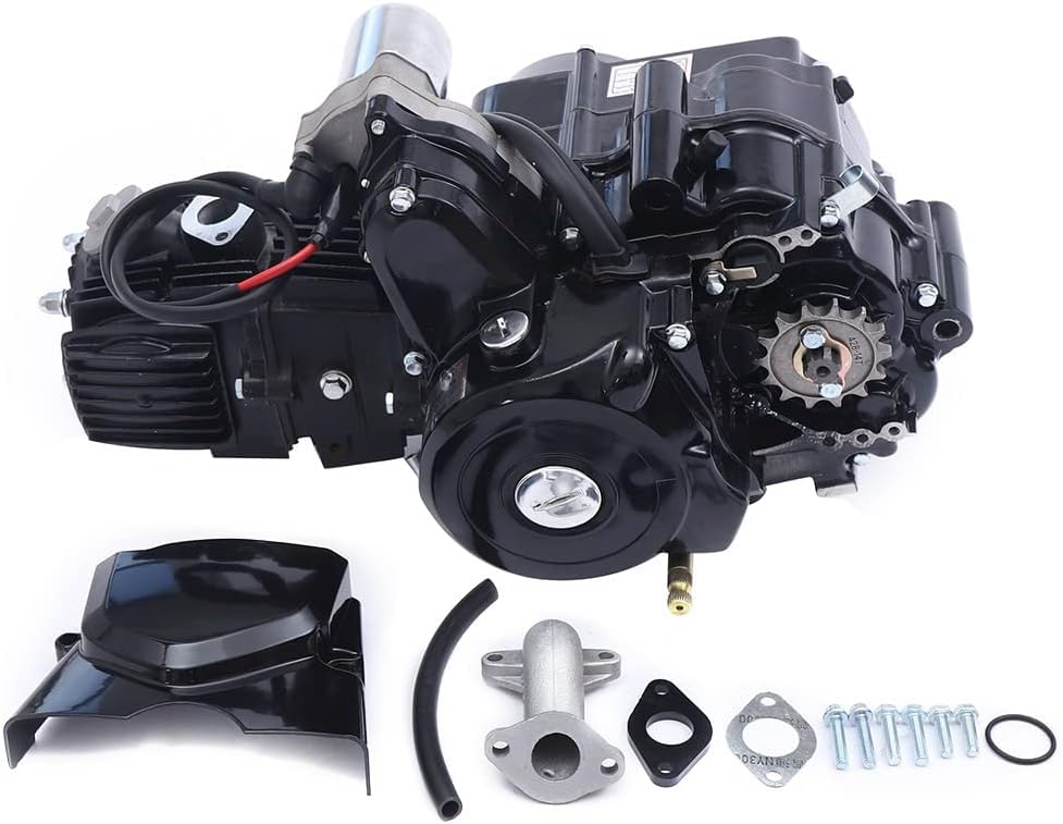 Amazon.com: 125CC 4-Stroke Engine Motor Kit, Engine with Air-Cooled ...