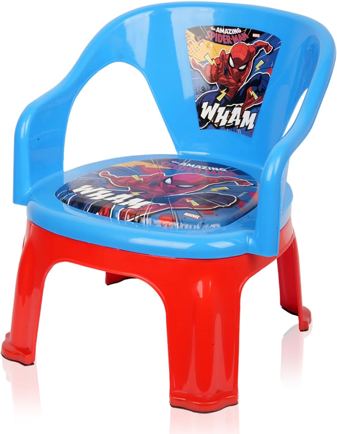 Kuber Industries Marvel Spider-Man Kids Chair | Plastic Foldable Kids ...