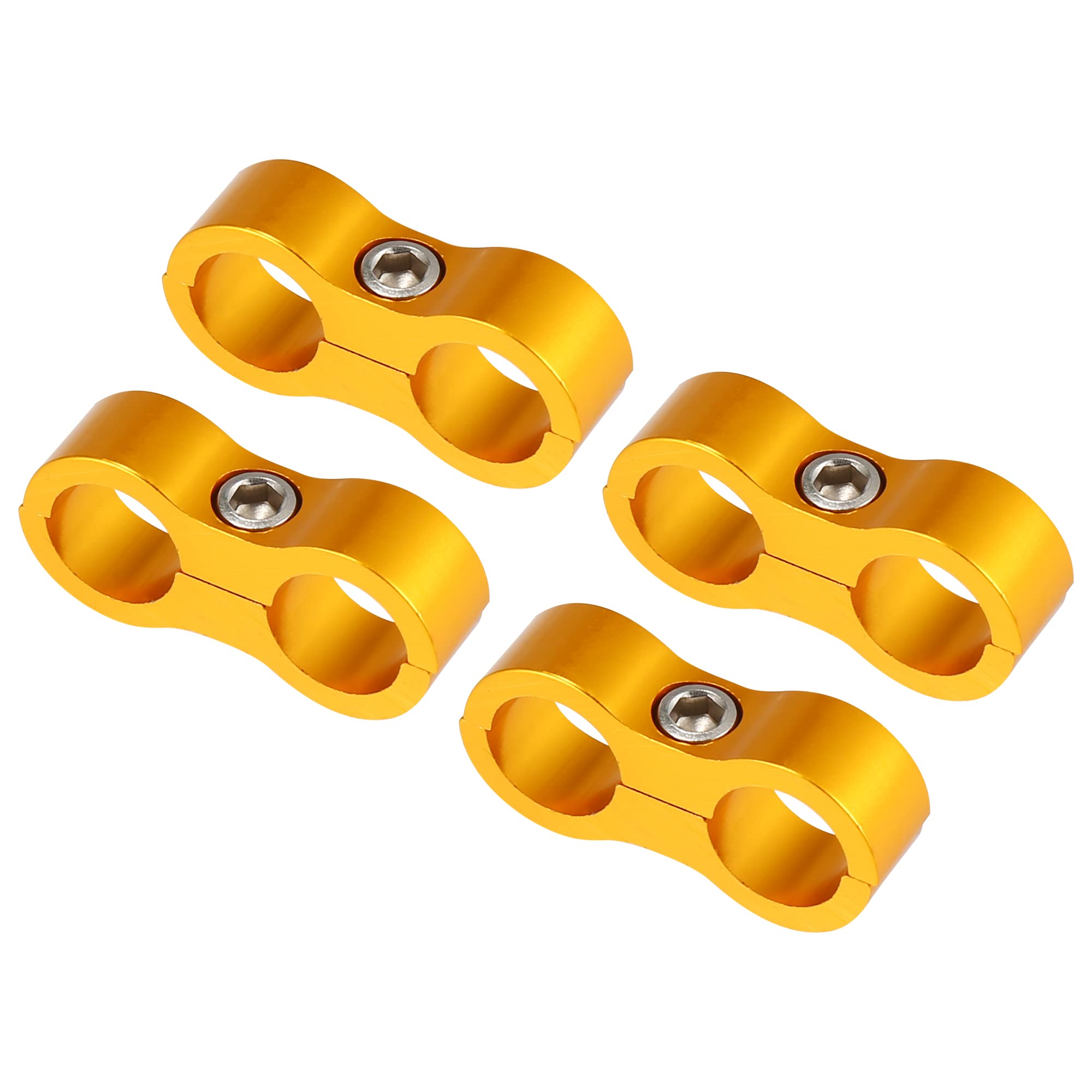 Buy X AUTOHAUX 4 Pcs AN8 Car Hose Separator Clamp Aluminum Alloy Fuel ...
