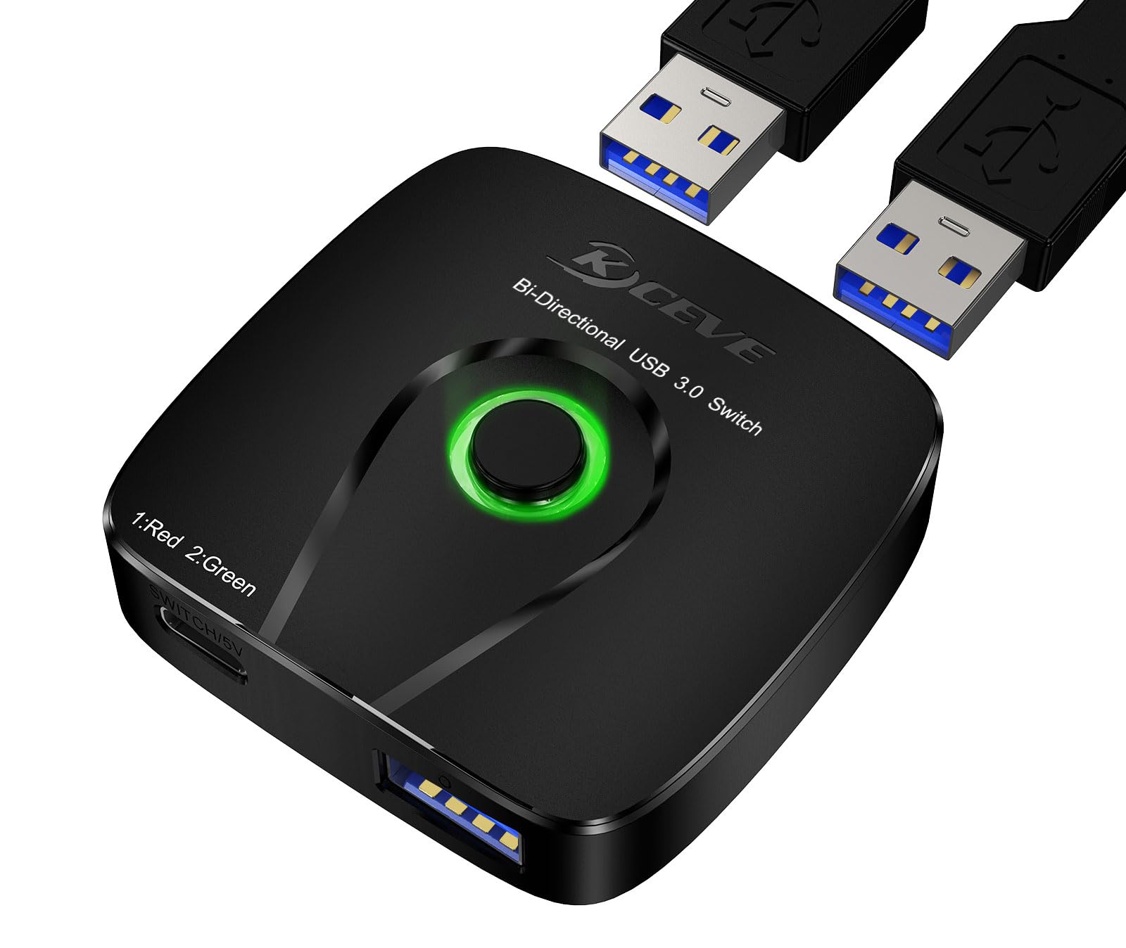 YOUTINGHDAV USB 3.0 Switch 2 Computer, USB 3.0 Switch 2 Port, 2 in 1 out/1 in 2 out Peripheral ...