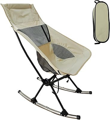 Amazon.com: Folding Rocking Camping Chair, Outdoor Portable Rocker with ...
