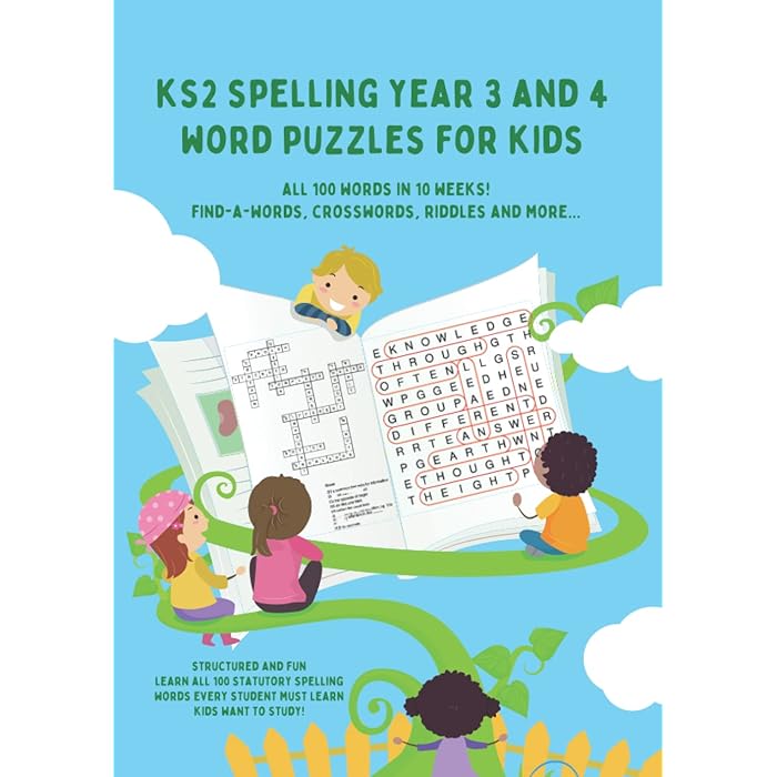 Buy KS2 Spelling Year 3 and 4 Word Puzzles for Kids: All 100 words in ...