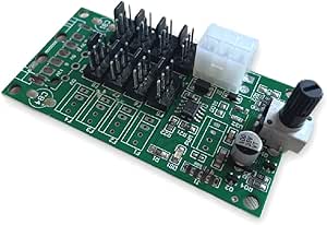 Amazon.com: 12V 4-pin Computer Chassis Fan Speed Controller 8-Port PC ...