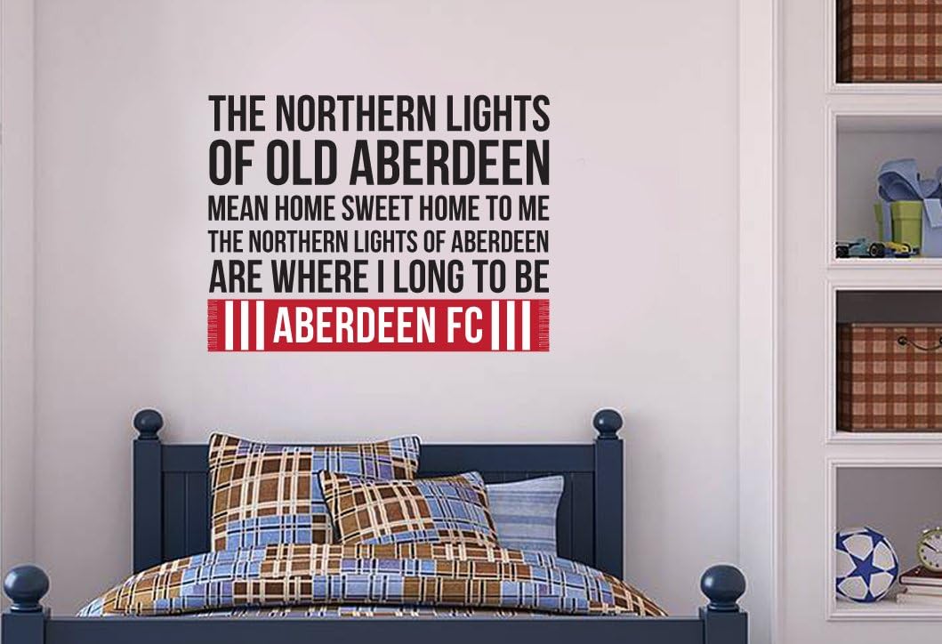 Aberdeen Football Club Official Northern Lights Song Wall Sticker Decal ...