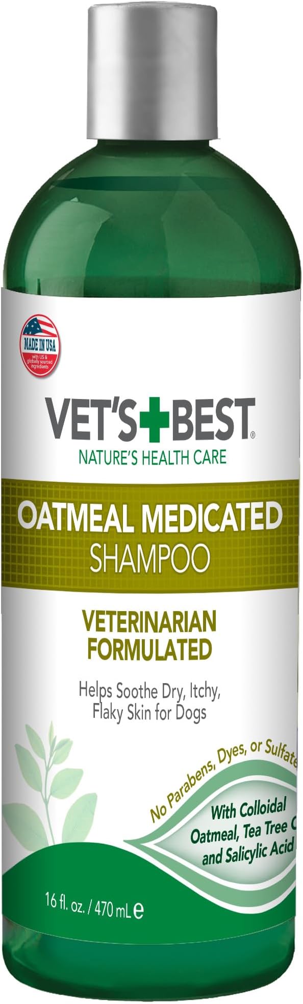 Vet's Best Medicated Oatmeal Shampoo for Dogs | Soothes Dog Dry Skin ...