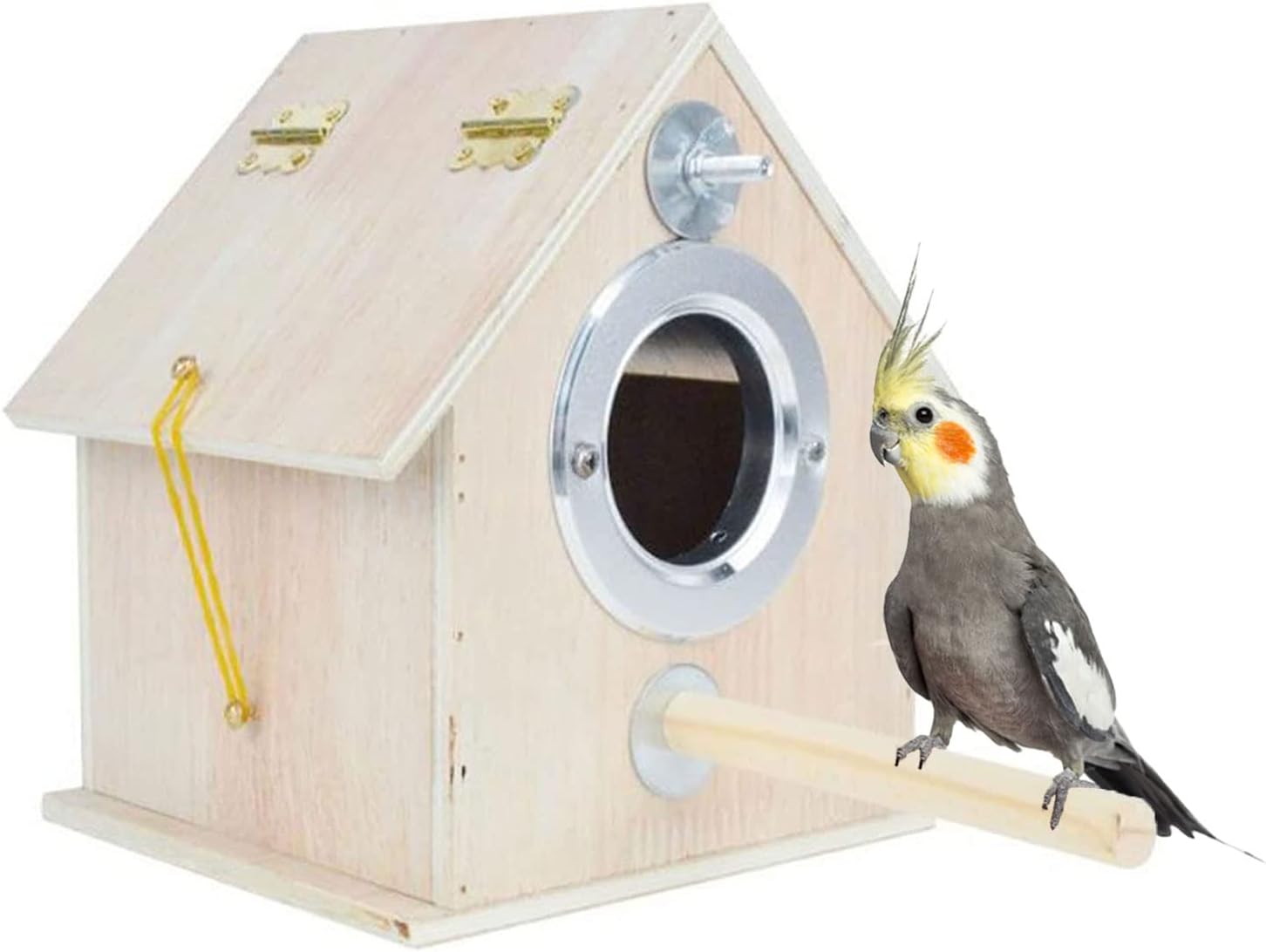 Amazon.com : YJJKJ Wood Parakeet Nest Box Pet Bird House Parrot ...