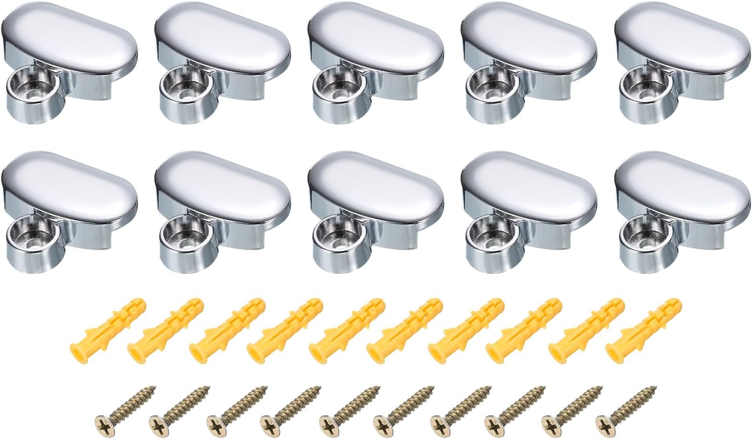 Amazon.com: uxcell Mirror Clips, 10Pcs - Zinc Alloy Oval Mirror Holder ...