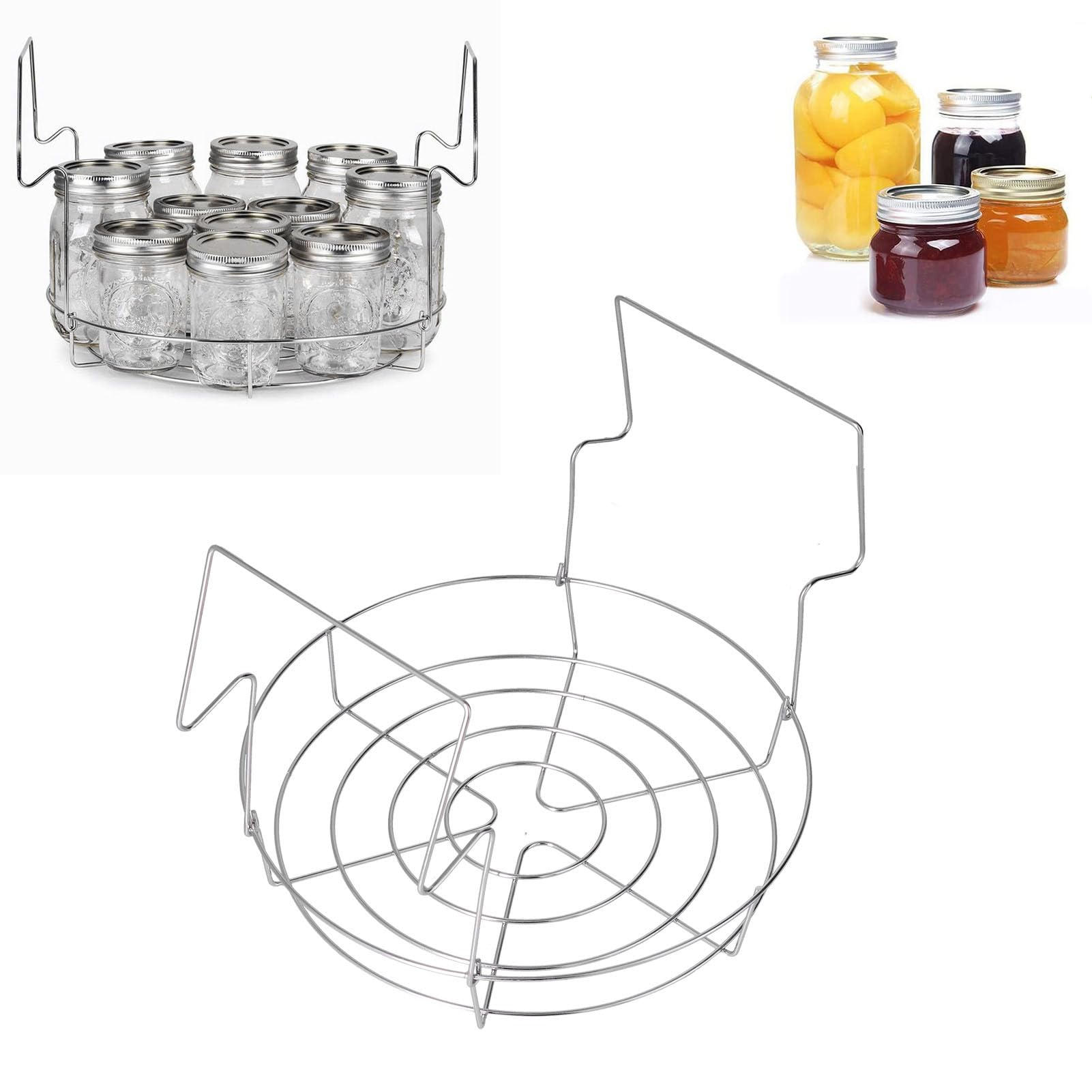 Amazon.com: Stainless Steel Canning Rack, Steamer Canning Jar Rack with ...