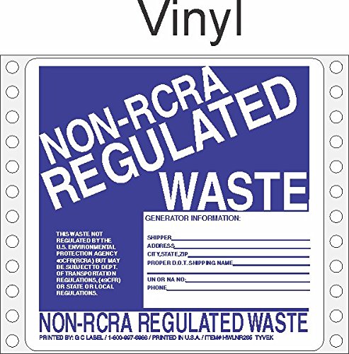 GC Labels-HWL265V, Non-Regulated Waste Vinyl Labels HWL265V, Package of ...
