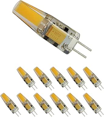 COLOER 12pcs G4 LED Bulbs JC Bi-Pin Base Light Bulbs 2W AC/DC 12V 10W-20W T3 Halogen Bulb ...