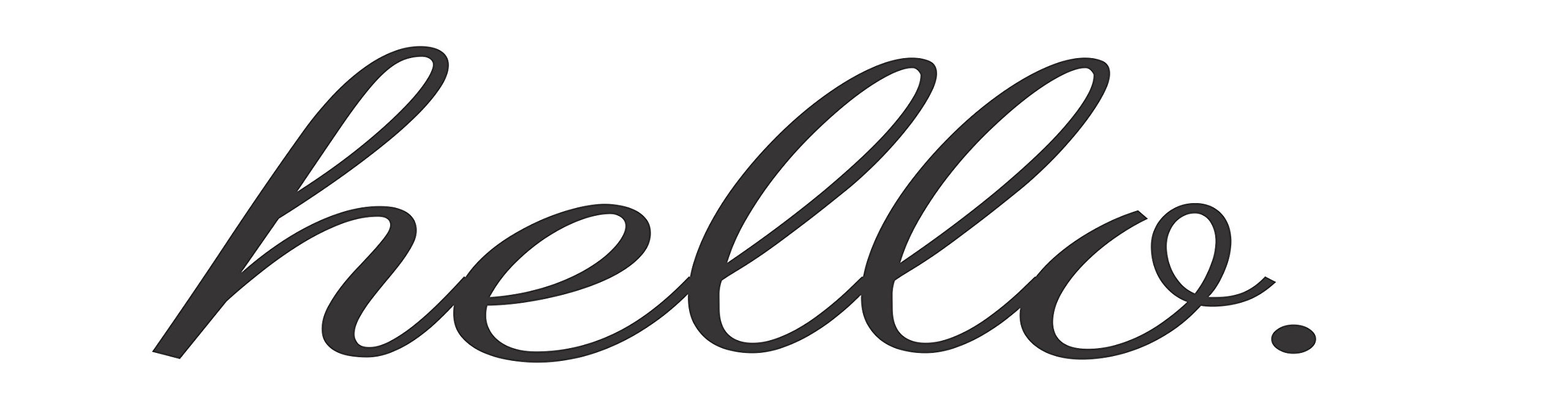 Amazon.com: Hello. Gloss White Cursive Writing Welcome to Our Home ...