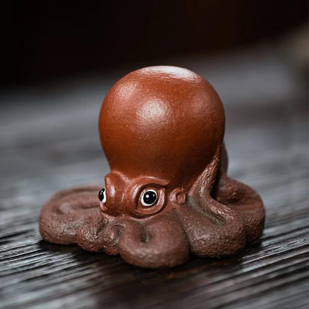 Amazon.com: SHTWX Ceramics Cute Octopus Statue Sculpture Frgurine Tea ...