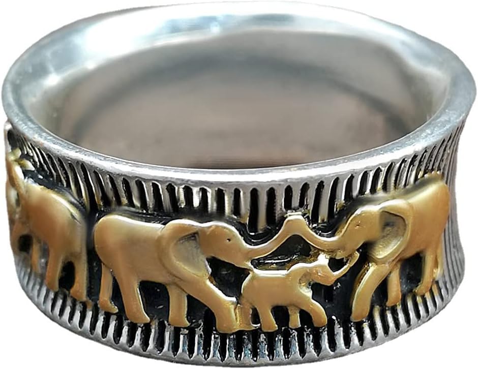 Amazon.com: HUUGVBCO Vintage Silver Lucky Elephant Ring Norse Viking ...