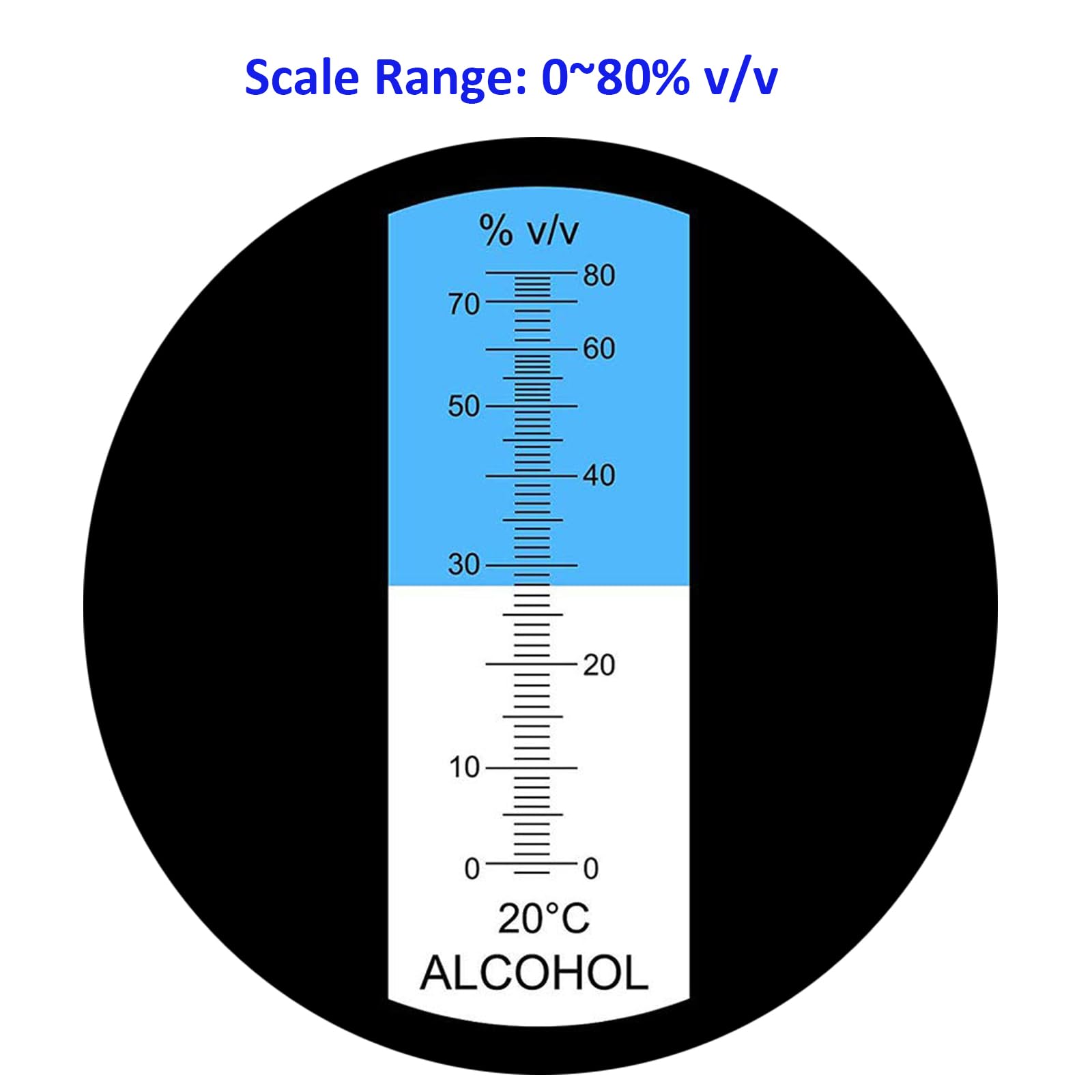 Snapklik.com : Alcohol Refractometer Of 080% V/v Volume Percent Scale Range