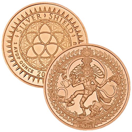 Nataraja (2017 Silver Shield Mini Mintage) 1 oz .999 Pure Copper Round ...