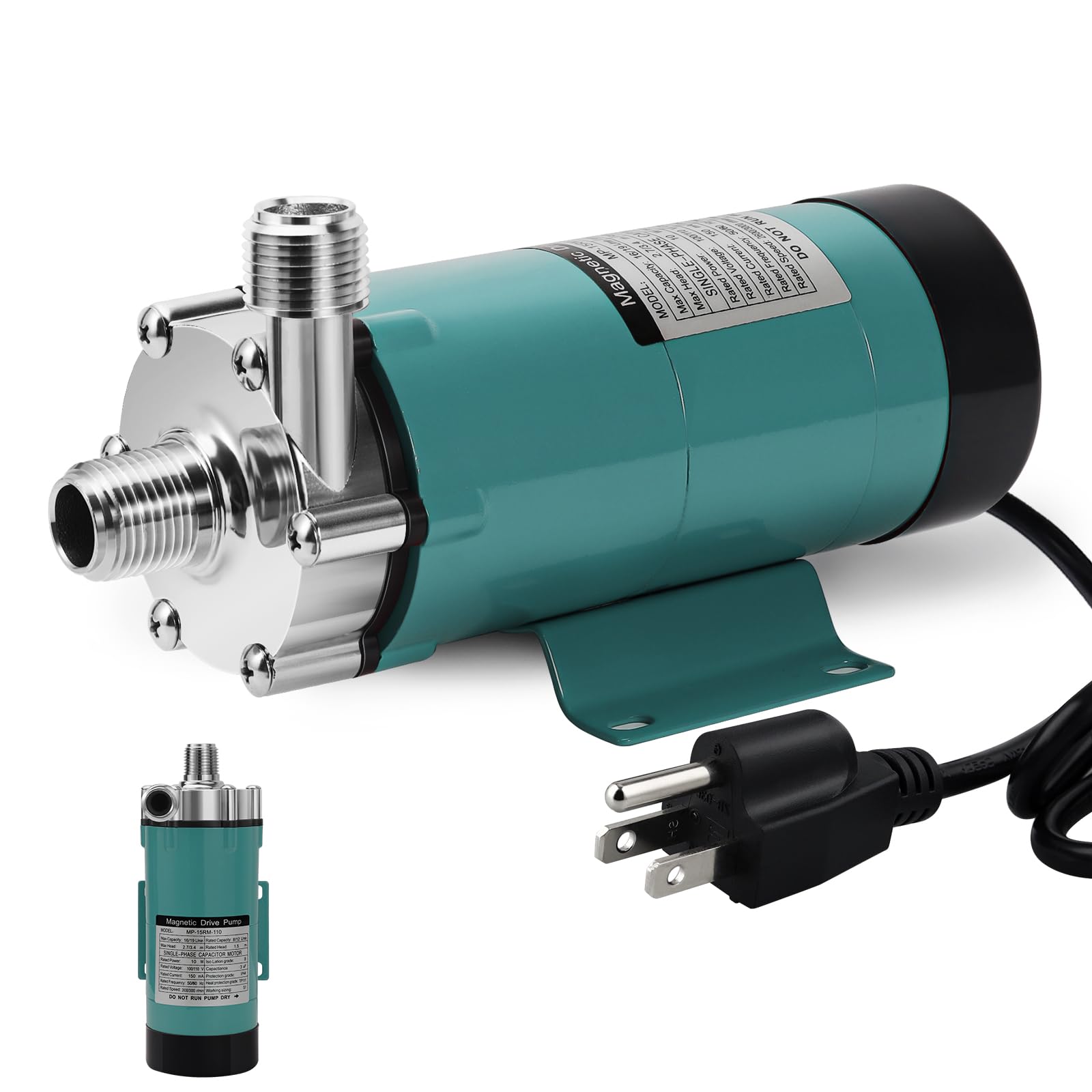Snapklik.com : Brewing Pump Wort Pump Magnetic Drive Pump Food Safe ...