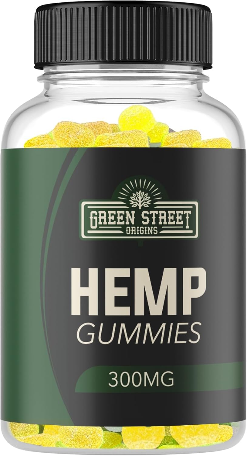 Amazon.com: Green Street Origins Hemp Gummies -Natural Raspberry Flavor ...