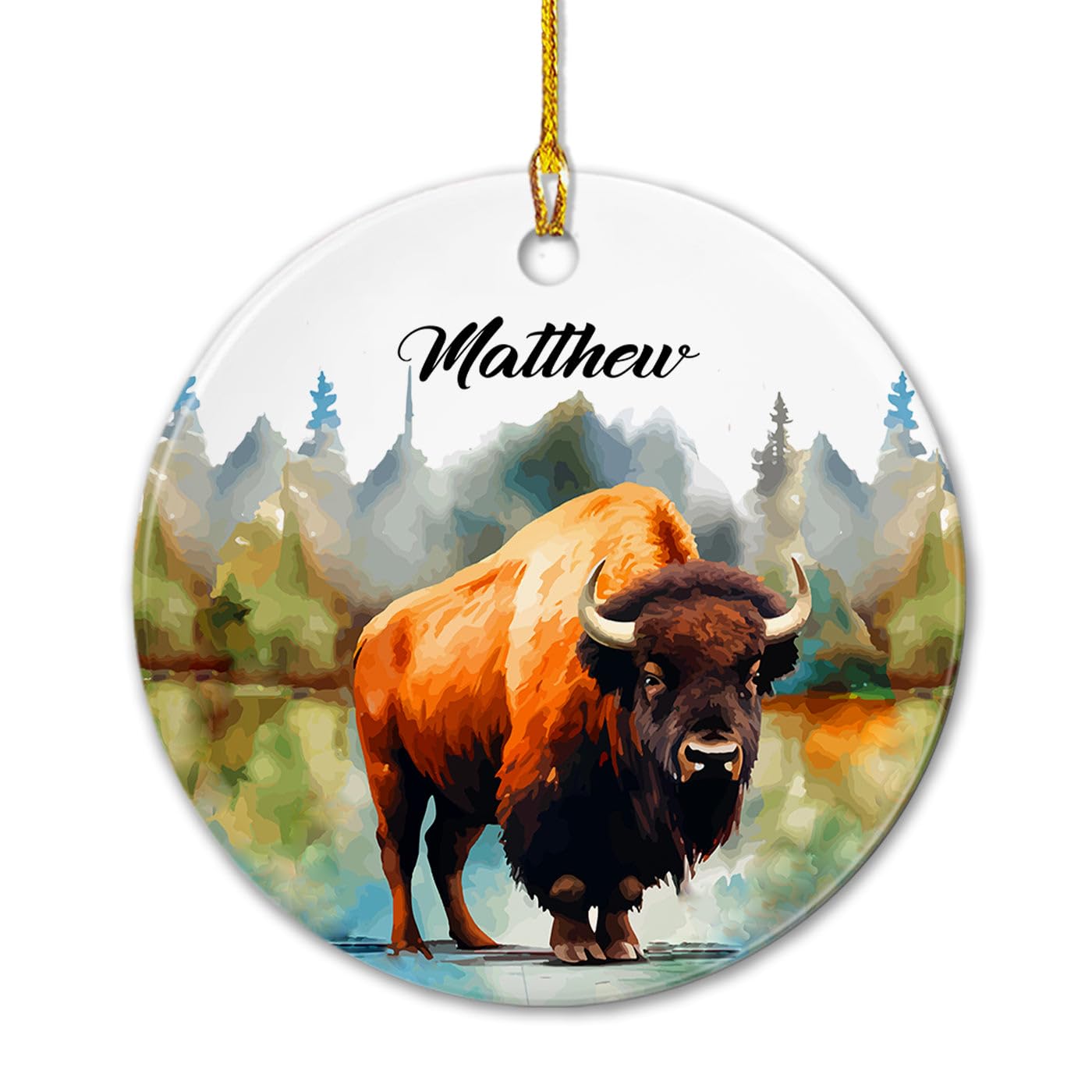 Amazon.com: Personalized Buffalo Bison Ceramic Ornament Christmas 2025 ...