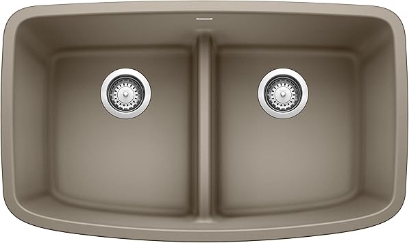 BLANCO, Truffle 442197 VALEA SILGRANIT 50/50 Double Bowl Undermount ...