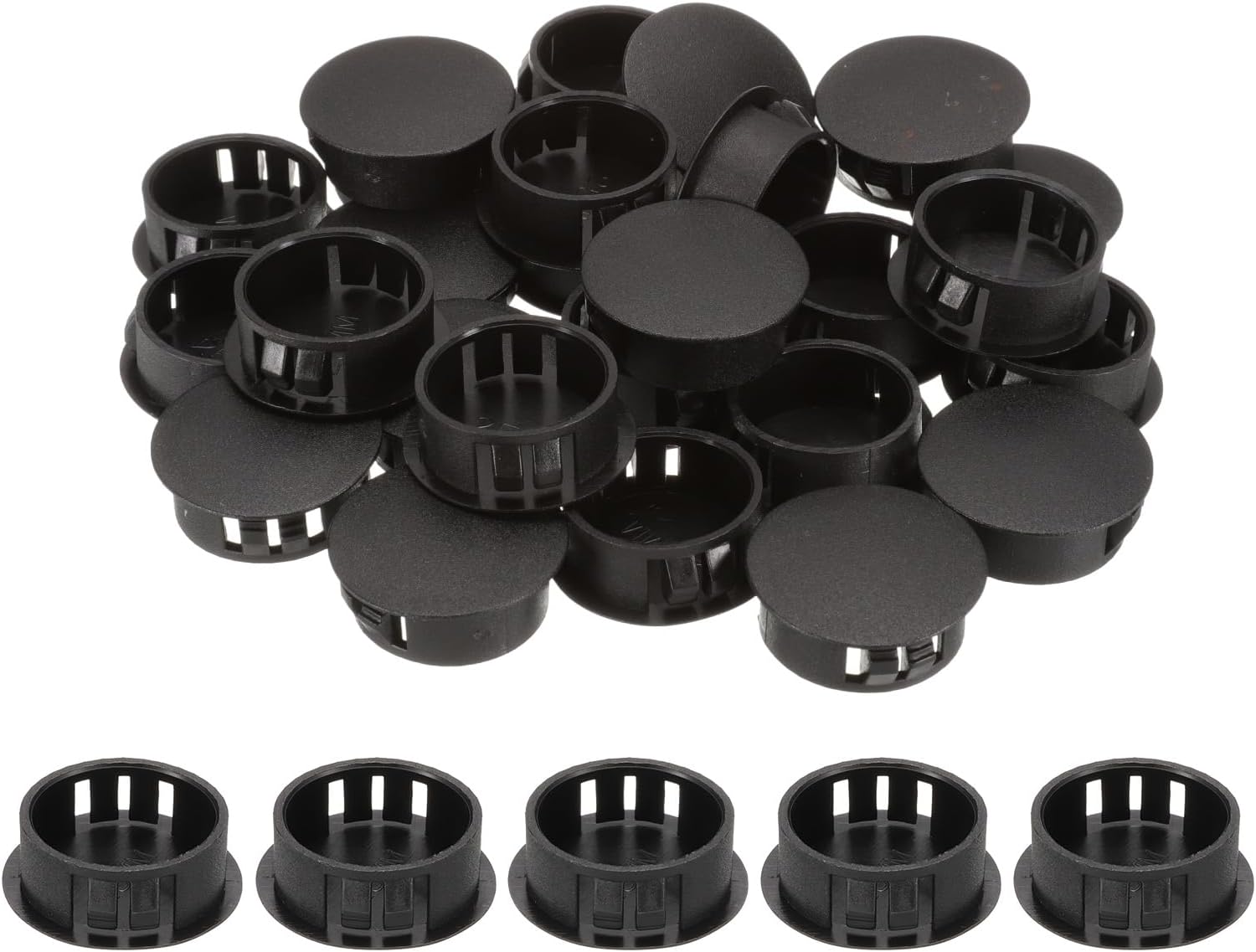 uxcell 50pcs Nylon Plastic Hole Plugs, 1"(25mm) Round Drill Screw Hole ...