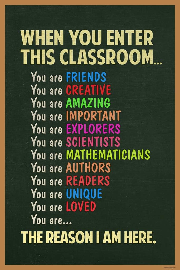 Amazon.com: When You Enter This Classroom Poster For Affirmation ...